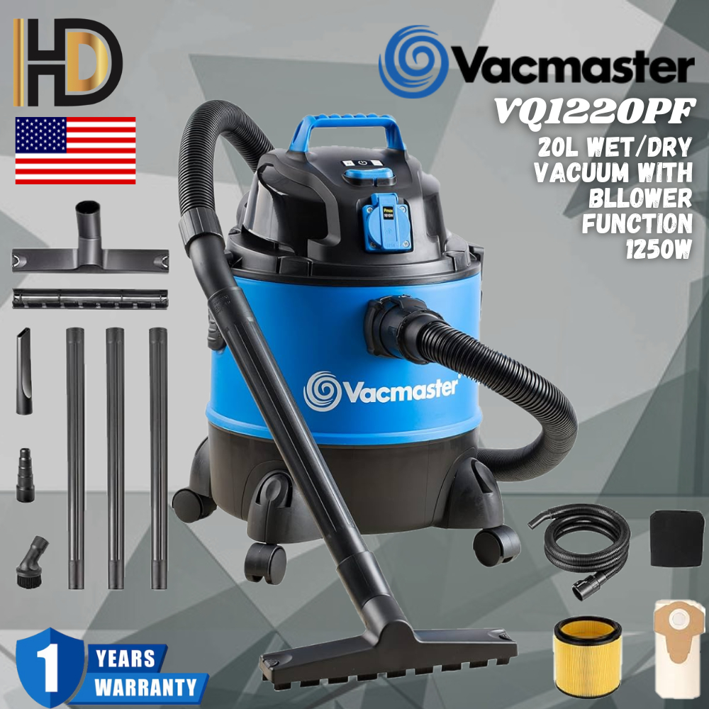 VACMASTER VQ1220PF 20L Wet / Dry Vacuum With Blower Function 1250W ...