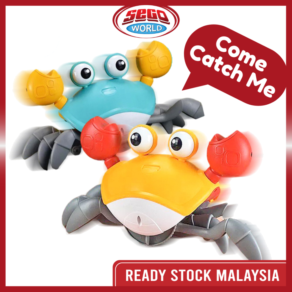 [Sego] Cartoon Walking Escaping Crab Cute Electric Sensor Hand Pull For ...