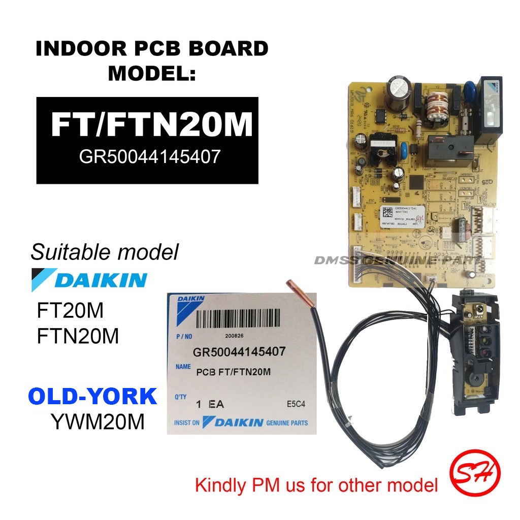 ORIGINAL DAIKIN INDOOR PC BOARD PCB YWM FT FTN 10/15/20/25 L/M/J/P ...