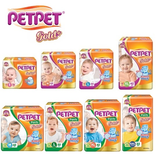 PETPET Diaper Gold+ Pants/ Tape (Colour Packaging) | Shopee Malaysia