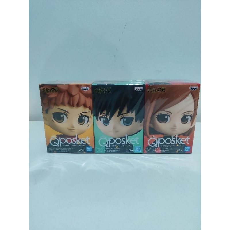 Qposket Petit Jujutsu Kaisen JJK - Set of 3 Yuji Itadori, Megumi Fushiguro, Nobara Kugisaki ...