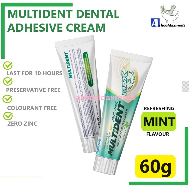 EXP07/27 Multident Advanced Denture Adhesive Cream 60g (Krim Tampal ...