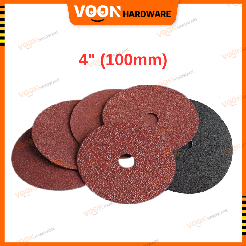 VOON 4” 100mm Sanding Disc P16-P120 Round Sand Paper Abrasive Angle ...