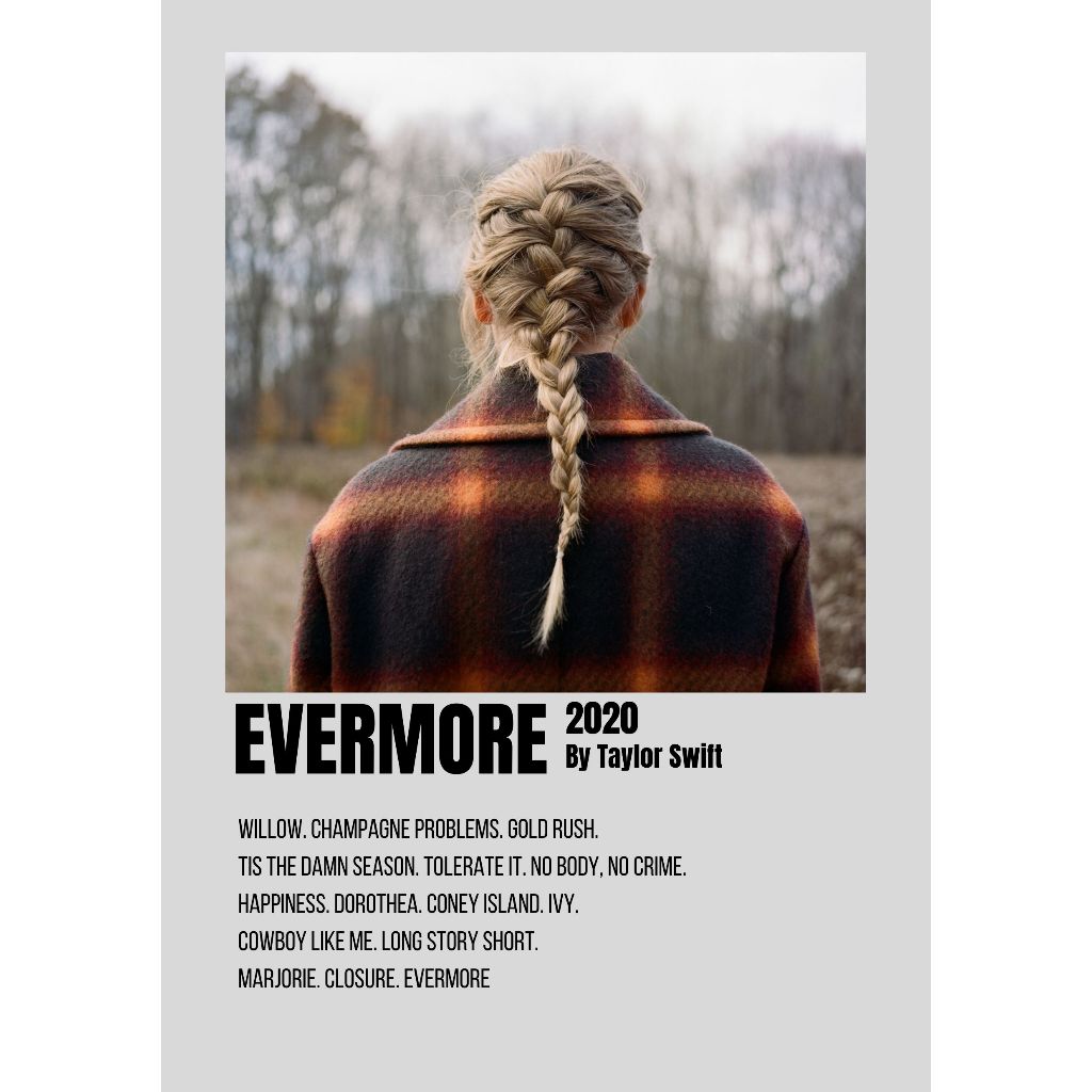 Album Cover Poster Evermore by Taylor Swift | Shopee Malaysia