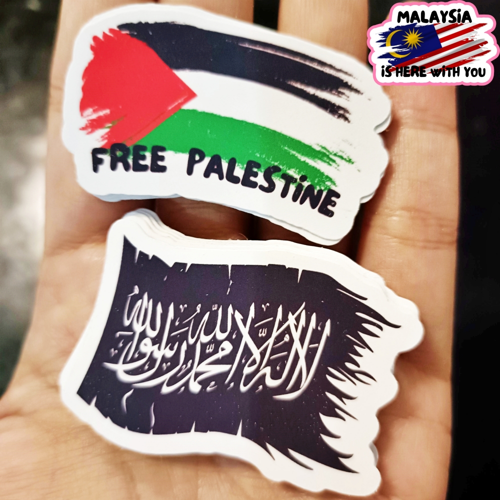 Sticker: Free Palestine / Panji Hitam / Malaysia is Here (Handmade ...