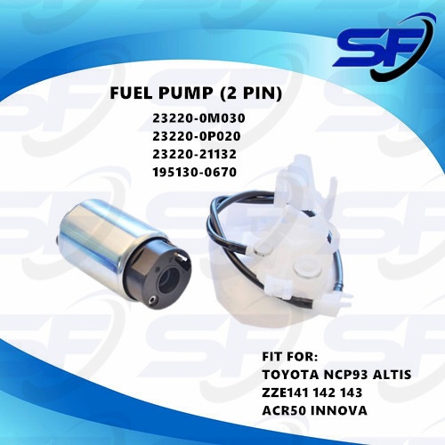 TOYOTA NCP93 ALTIS ZZE141 142 143 ACR50 INNOVA FUEL PUMP UNIT 23220 ...