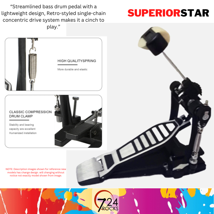 Superiorstar Pedal P6B Single Bass Drum Pedal Bass Drum Pedal with ...