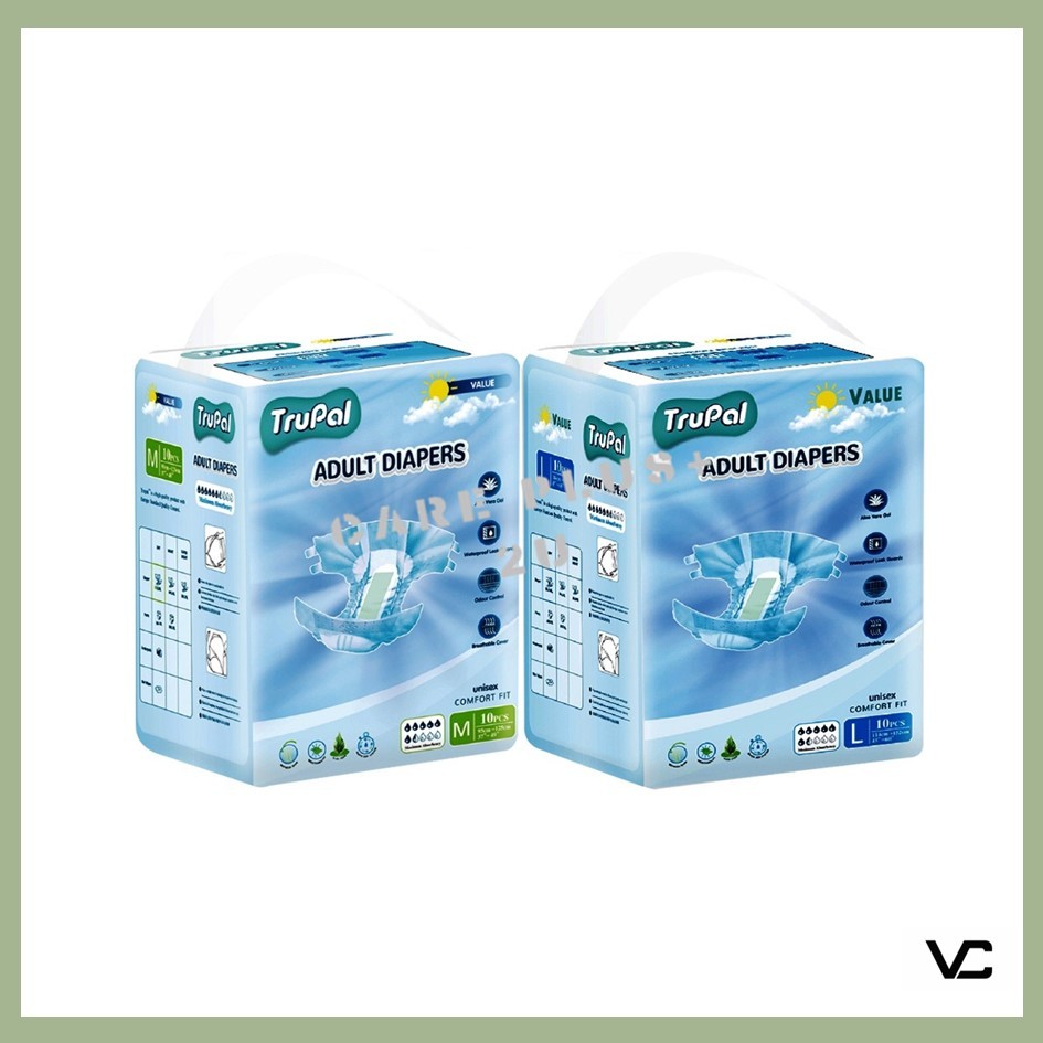 [EXP: 2026] TRUPAL VALUE ADULT DIAPERS M/ L 10's | Shopee Malaysia