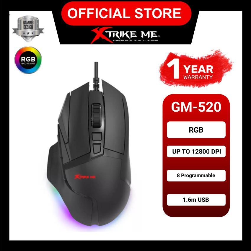 XTRIKE ME GM-520 12800 DPI 8 Button Optical RGB Gaming Mouse | Shopee Malaysia