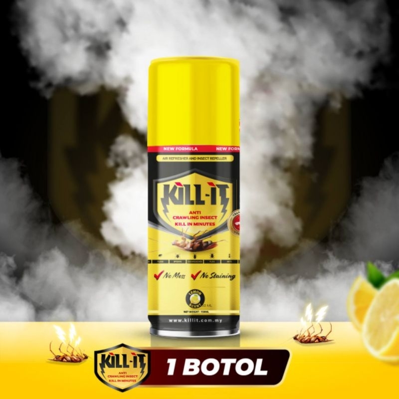 Kill-It Spray Pembunuh LIPAS, LIPAN, PEPIJAT, SEMUT, LABAH-LABAH DAN ...