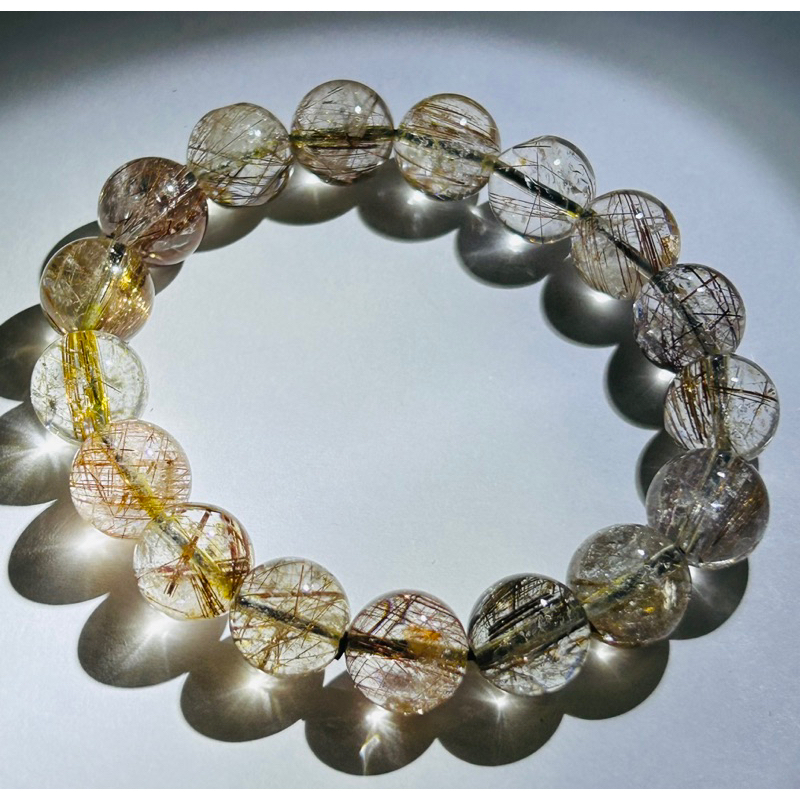 Natural Crystal Copper Rutile Bracelet | Gelang Kristal Rutile 天然铜发晶手串 ...