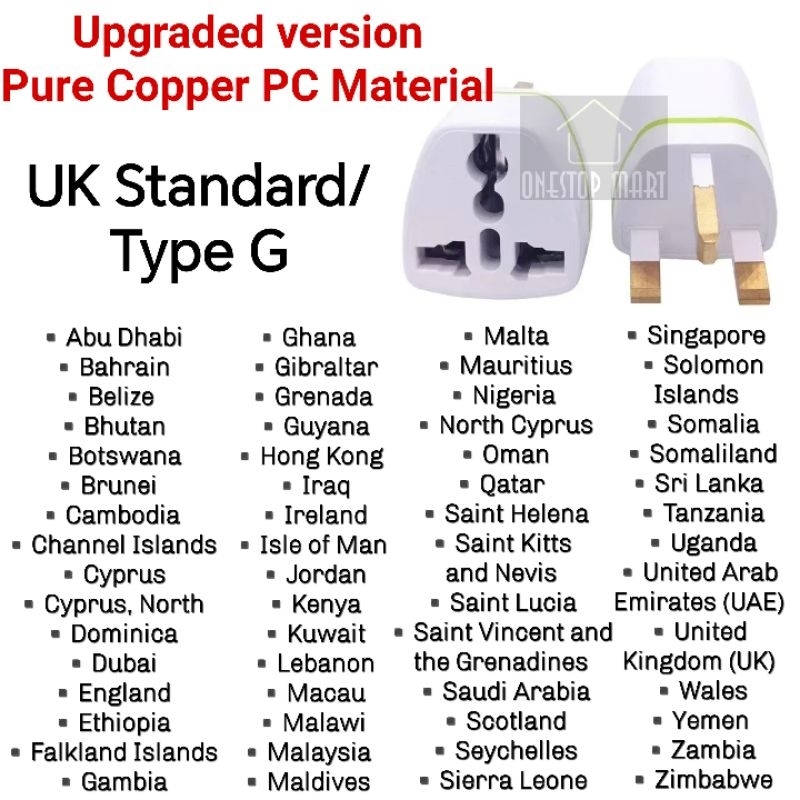 UPGRADE PURE COPPER UNIVERSAL MULTI ADAPTOR TRAVEL PLUG TRAVEL ADAPTER ...
