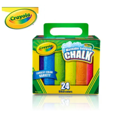 Crayola Washable Sidewalk Chalk 24 | Shopee Malaysia