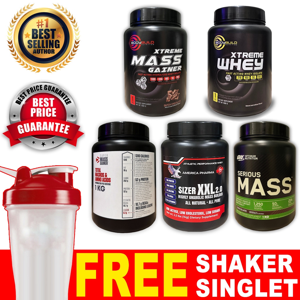 (1kg) Serious Mass, Super Mass Gainer, Whey, Xterem Mass, USN Fast Grow ...