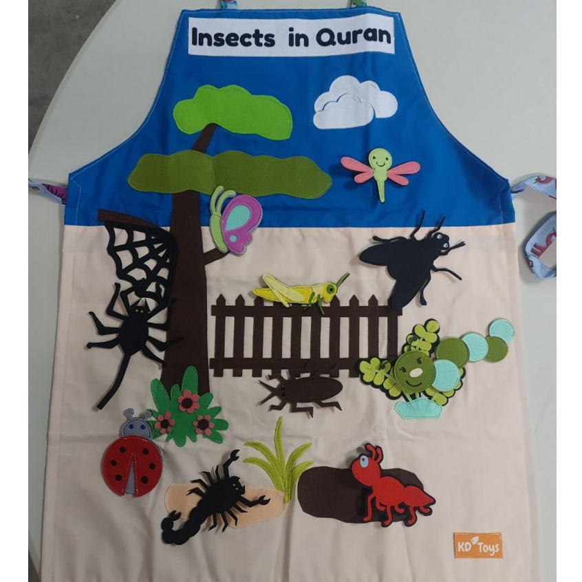Story Telling Apron - Insects in Quran with 10 flash cards Arabic ...