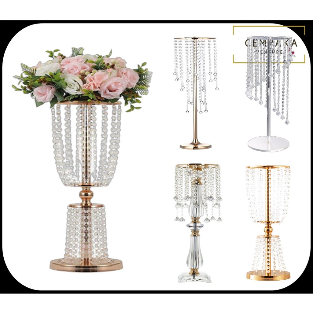 Waist Jayden Round Crystal Adelia Gold Stand flower walkaway stand ...