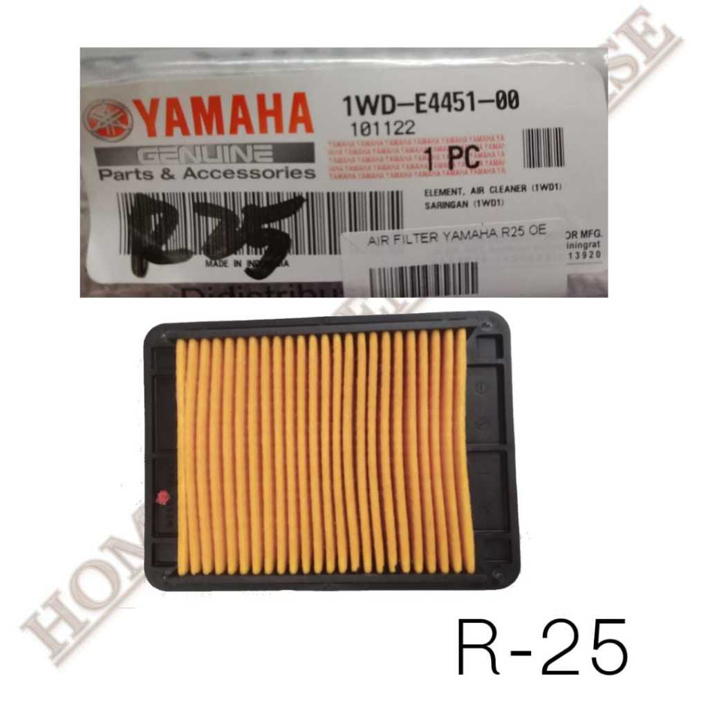 (100% ORIGINAL) YAMAHA R25 AIR CLEANER // 1WD-E4451-00 FILTER PENAPIS ...