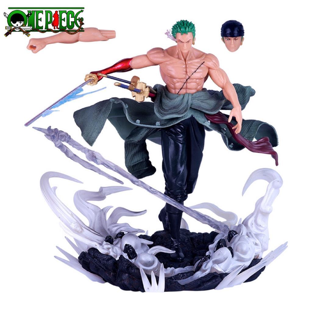 One Piece Roronoa Zoro Ghost Eyes Exchange Head & Hand 28cm Action ...