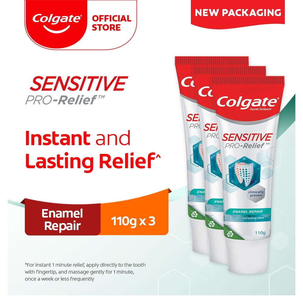 Colgate Sensitive Pro Relief Enamel Repair Toothpaste (110g x 3/Bundle) | Shopee Malaysia