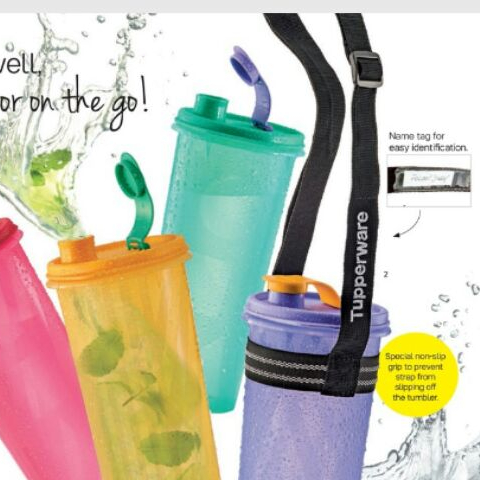 Tupperware Handy Cool Eco Bottle/ Strap (Option available) Botol air ...