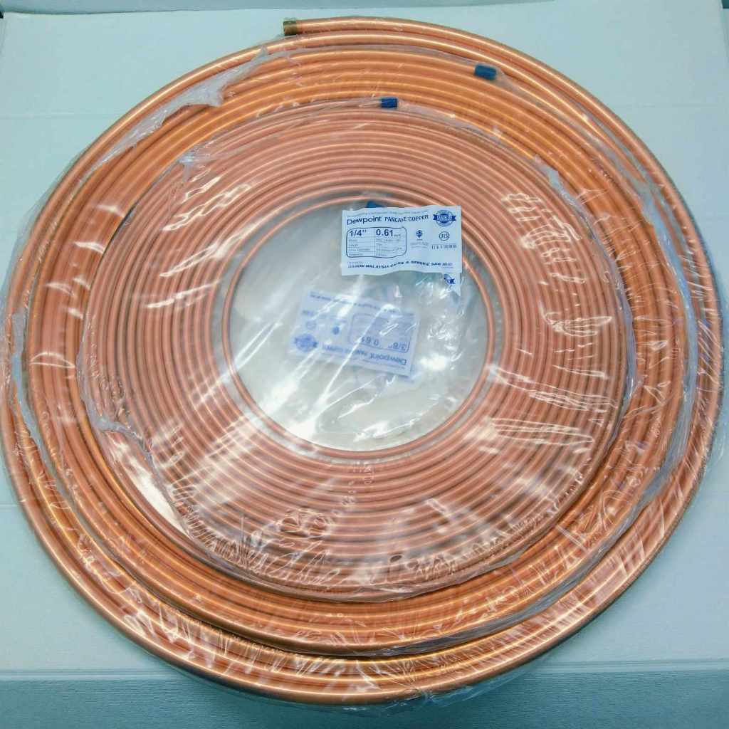 AIRCOND COPPER TUBE SET ALL IN 1 MADE BY DAIKIN SIRIM 1/4 2HUN 3/8 3HUN ...