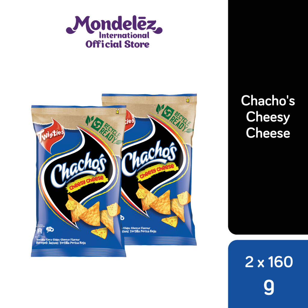 [Bundle of 2] Twisties Chacho's - Cheese/BBQ Corn Chips Snacks (160g ...