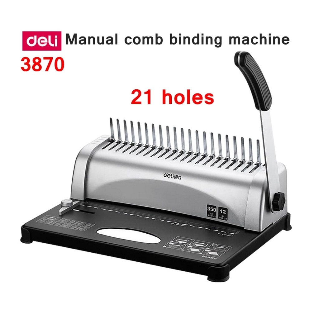 Deli 3870 Binding Machine Books binding 350 Sheet 21 holes 12 Sheets ...