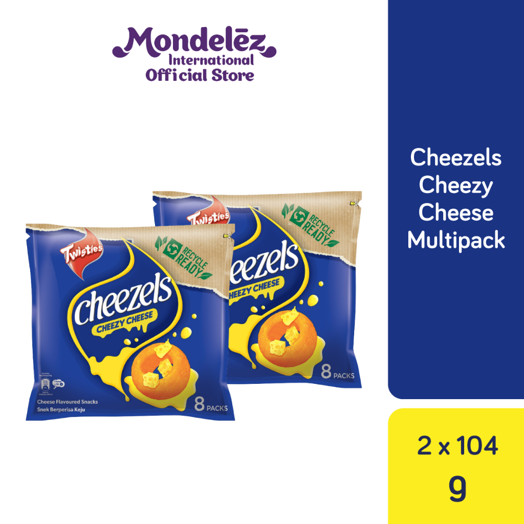 [Bundle of 2] Twisties Cheezels Original Corn Snacks Multipack (104g ...