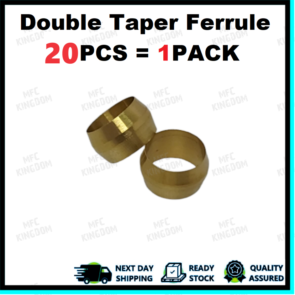 (20pcs=1pack)Double Taper Ferrule / Compression Brass Fitting / Olive ...
