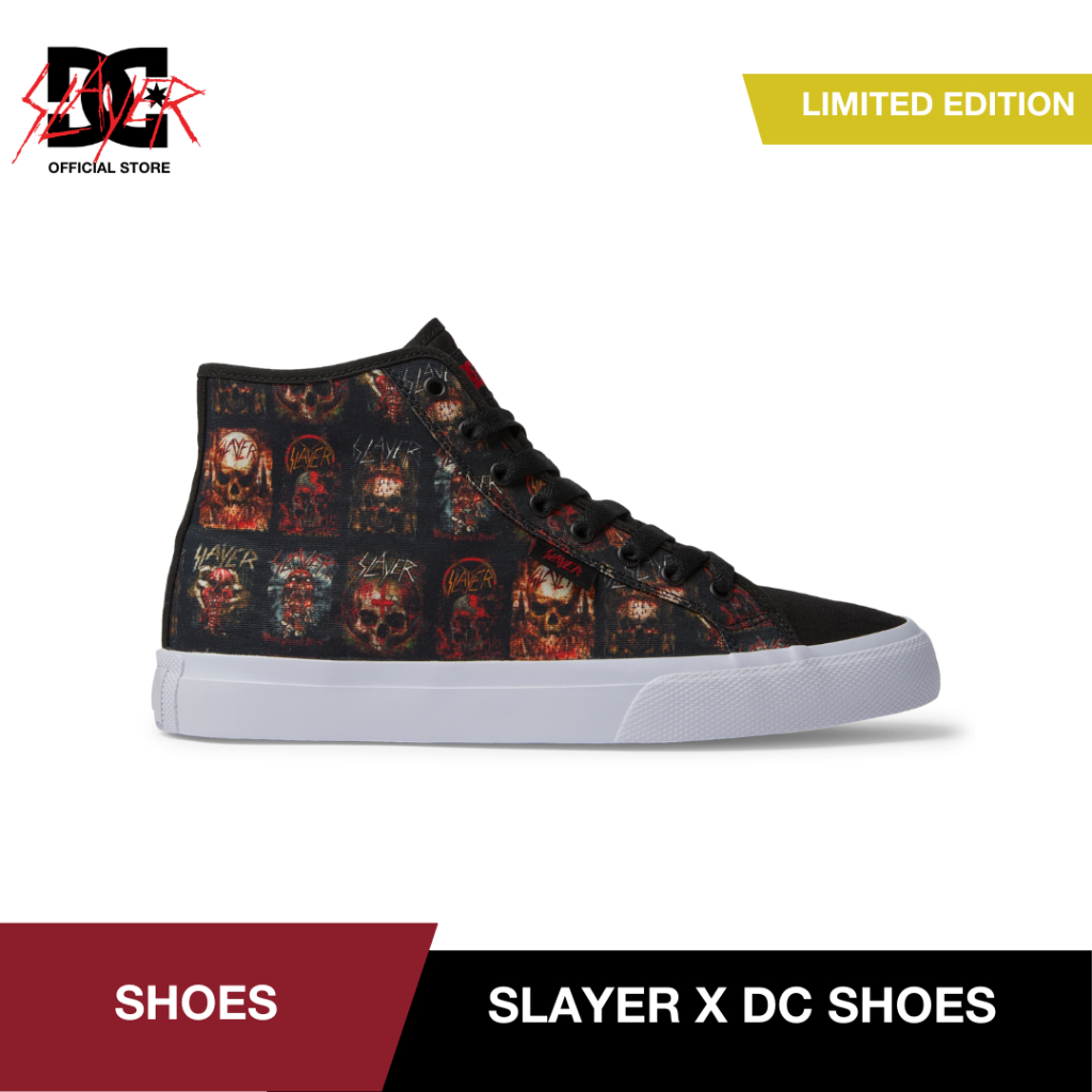 Slayer x DC Shoes Manual Hi High-Top Shoes - Black/White Print | Shopee ...