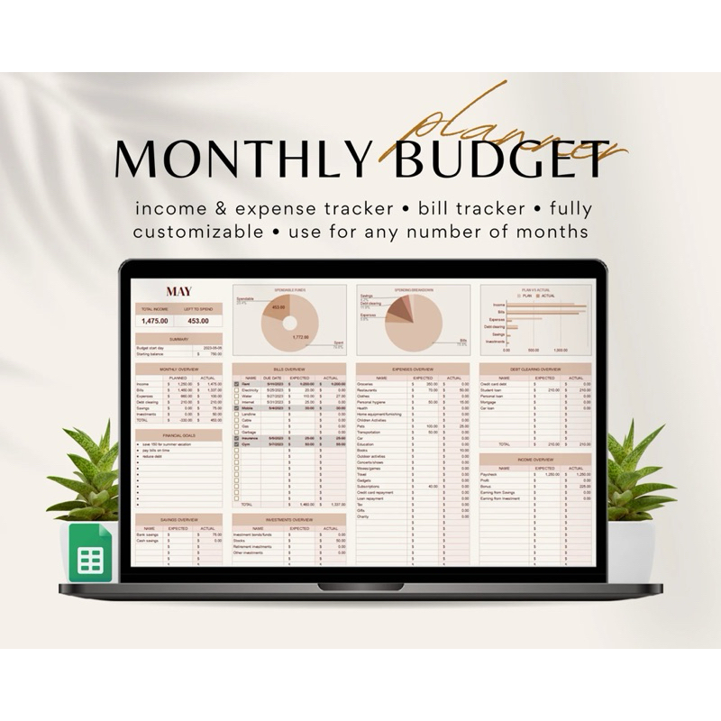 Automated Monthly Budget Planner Template with Google Sheets ...