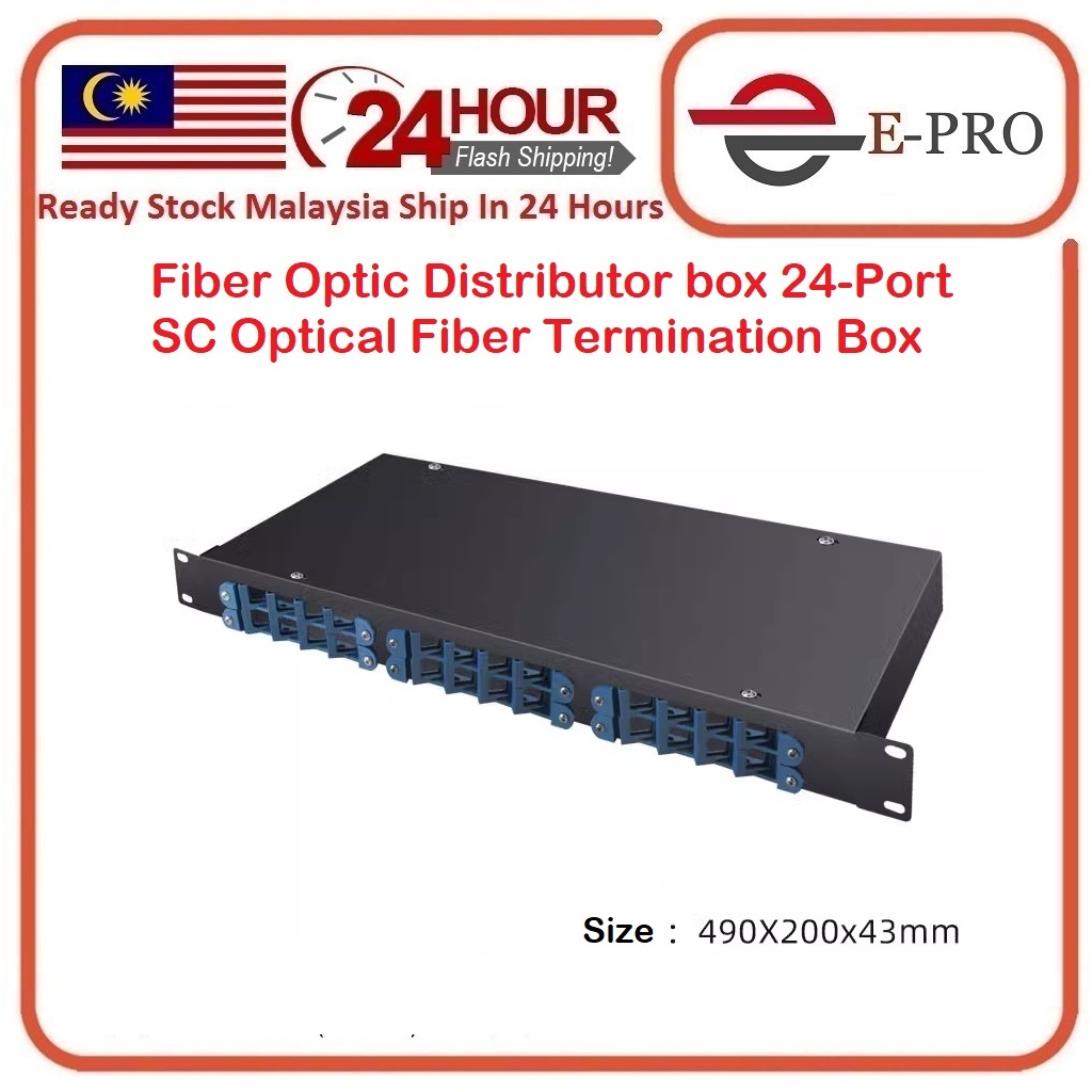 Fiber Optic Distributor box 24-Port SC Optical Fiber Termination Box FC ...