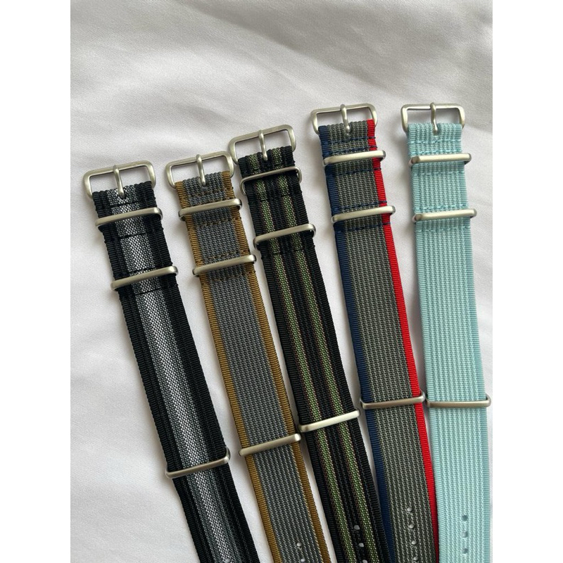Horoyouneed CNS 20mm 22mm Ribbed Canvas Nato Strap | Shopee Malaysia