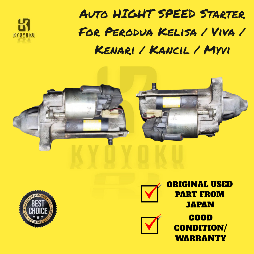 KYOYOKU-Auto HIGHT SPEED Starter For Perodua Kelisa / Viva / Kenari ...