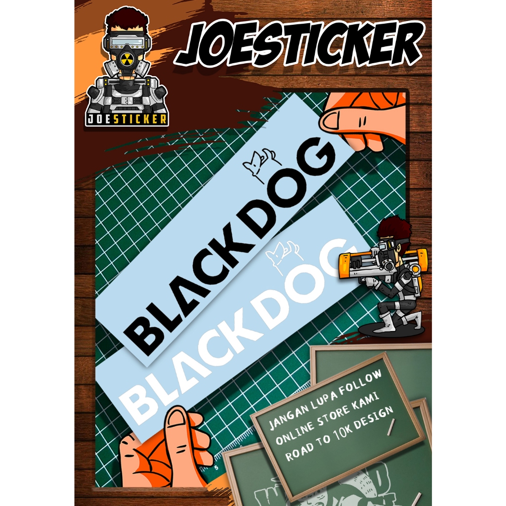 STICKER BLACKDOG (1) PELBAGAI SAIZ (ADA DUA PILIHAN WARNA HITAM/PUTIH ...