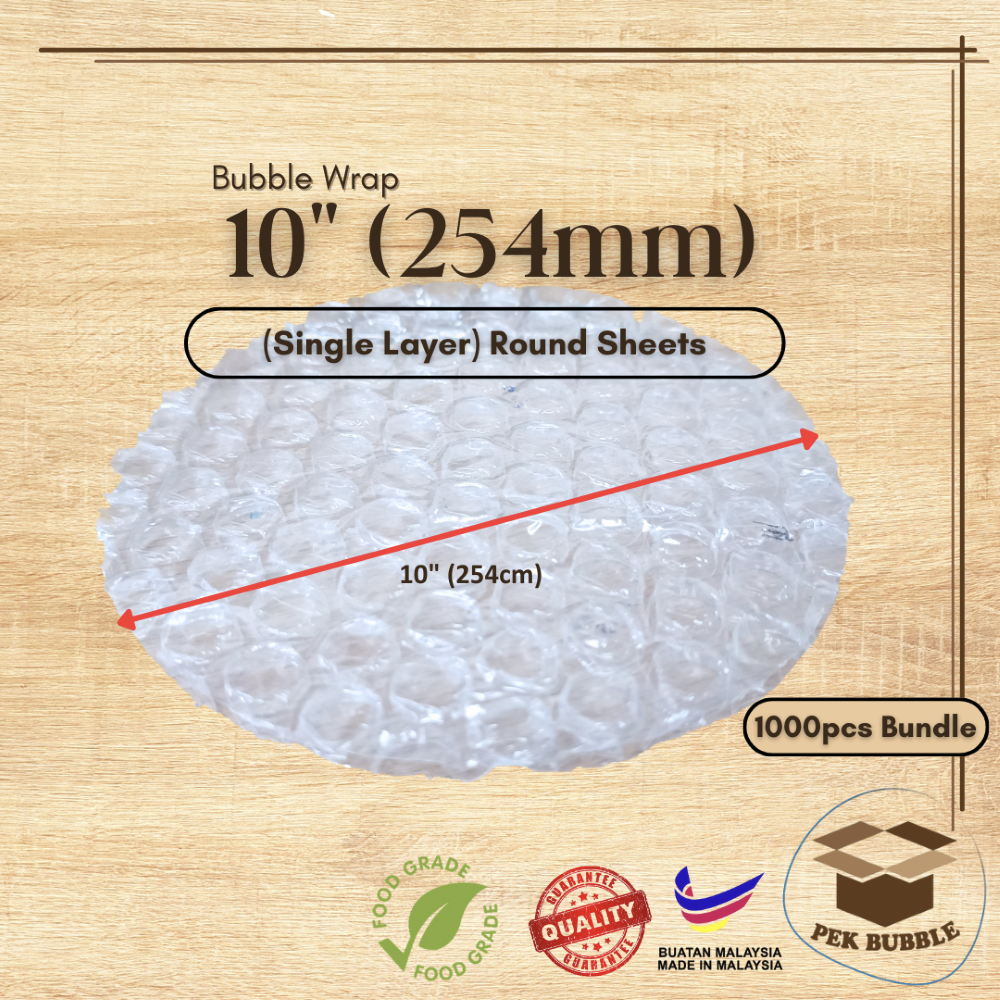 254mm Round Bubble Wrap Sheet, 1000pcs (Food Grade - suitable for cookies packaging) | Shopee ...