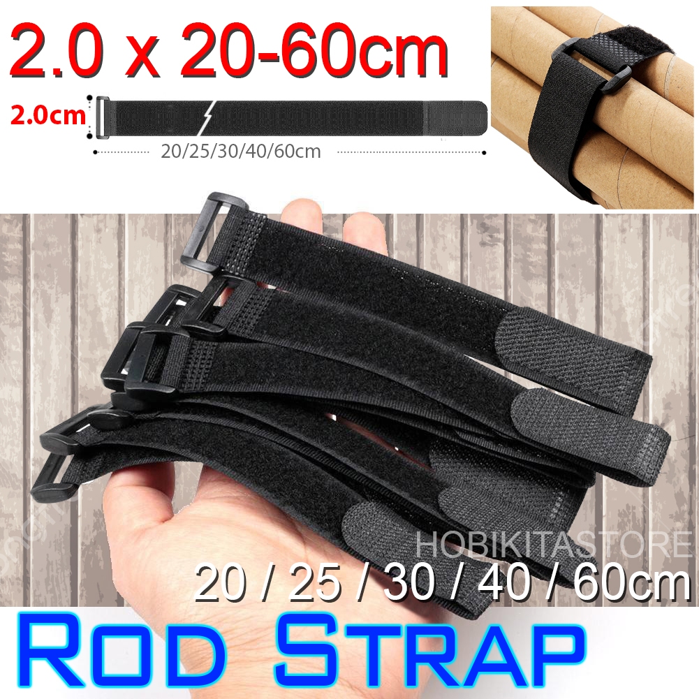 2.0 x 20-60cm Fishing Rods Tape Belt Spinning Rod Straps Holders Magic ...
