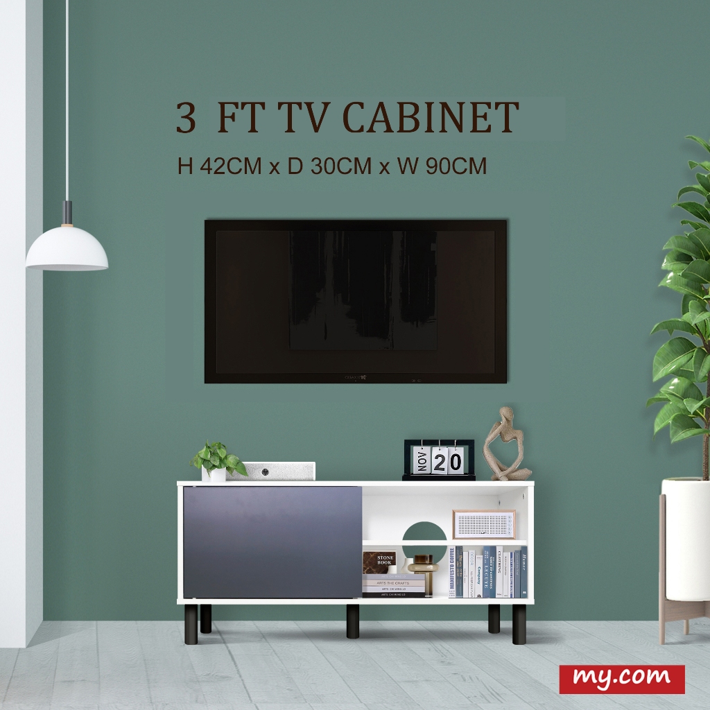 3ft TV Cabinet with Doors my-com/TV Stand/Living Room Furniture/Rak Tv ...