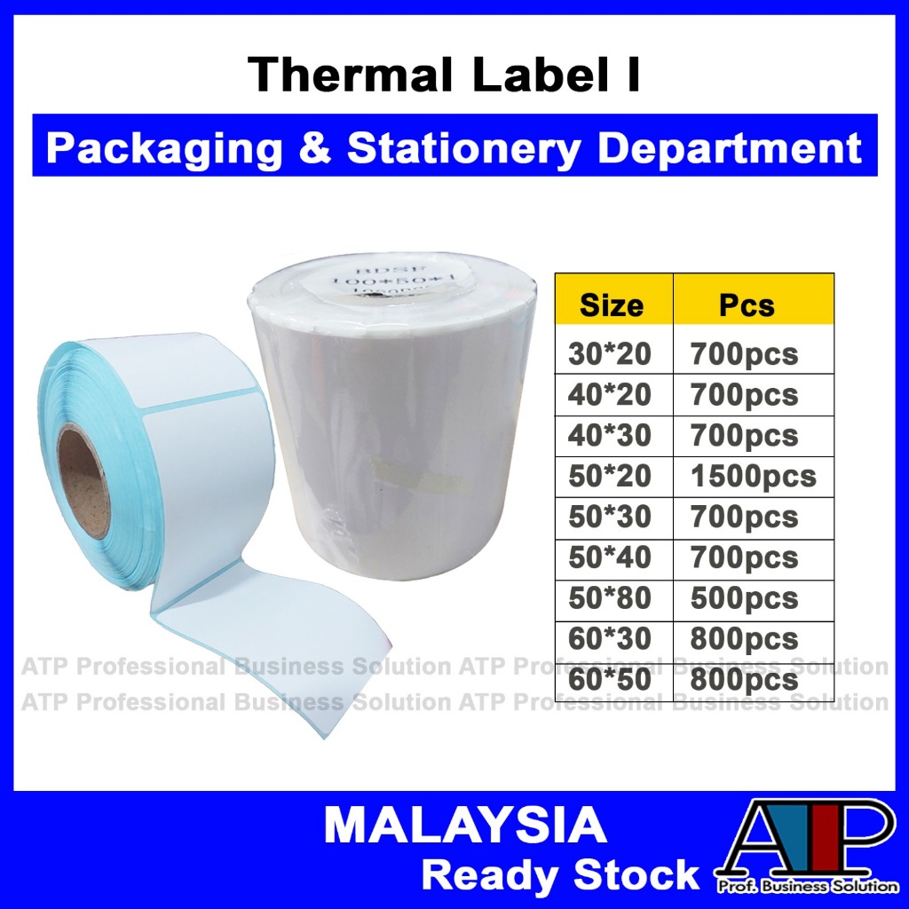 Thermal Label I Label Thermal Paper Label Roll Thick Sticker Shopee ...