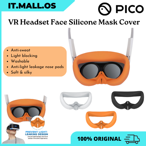 (VR PICO 4) VR Headset Face Silicone Mask Cover PICO 4 Anti-Leakage ...