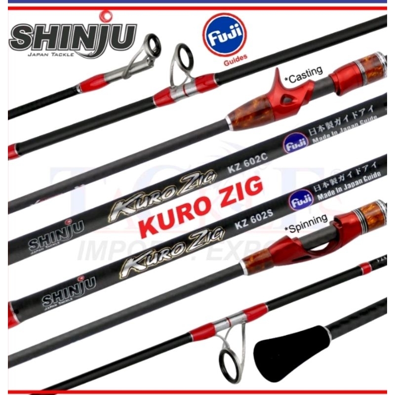 (10KG Max Load) Shinju Jigging Rod Kuro Zig Fuji Japan Guide Fishing ...