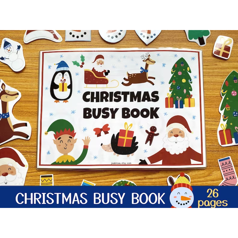 PDF] Christmas Busy Book Preschool Quiet Book Kids Activity Printable ...