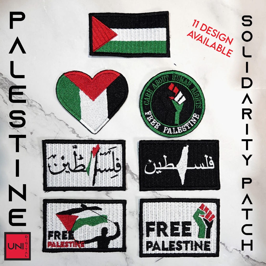 Palestine Flag & Palestin Solidarity Embroidered Patch | Shopee Malaysia