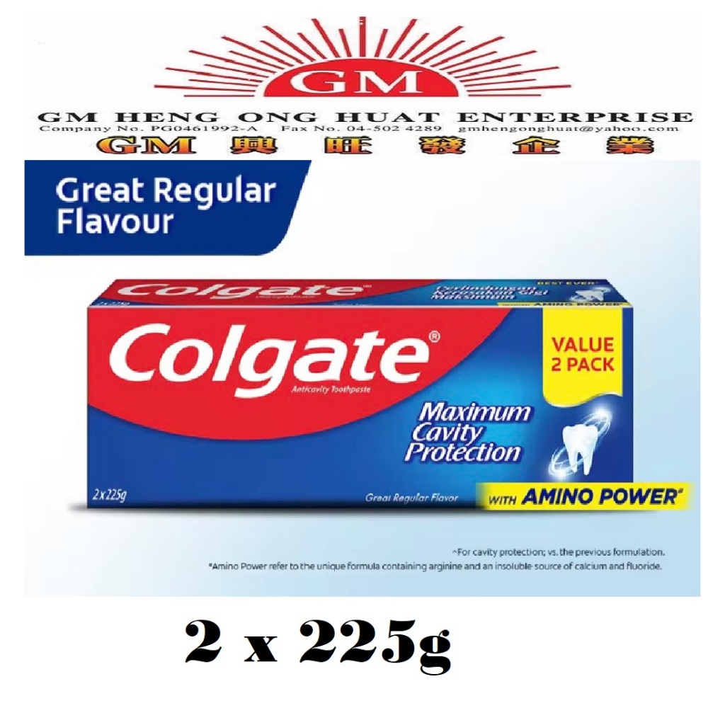 Colgate Max Cavity Protection 225g x 2 (Regular Flavour) | Shopee Malaysia