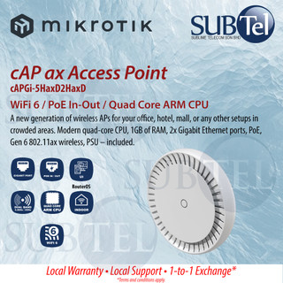 Mikrotik cAPGi-5HaxD2HaxD (cAP ax) WiFi6 POE In-Out Quad-Core ARM CPU 2 ...