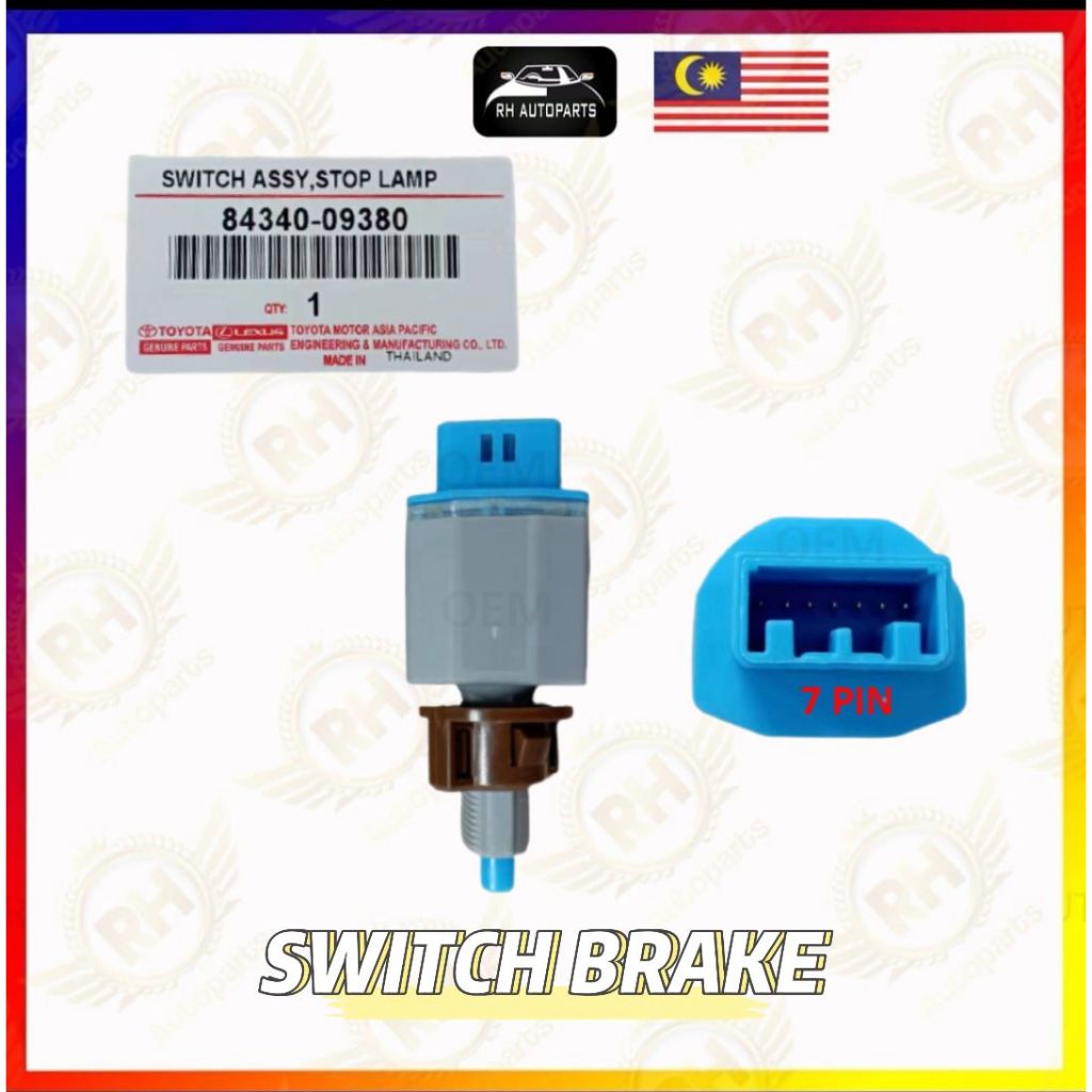 84340-09380 BRAKE SWITCH TOYOTA HILUX REVO GUN125 FORTUNER TGN51 INNOVA ...