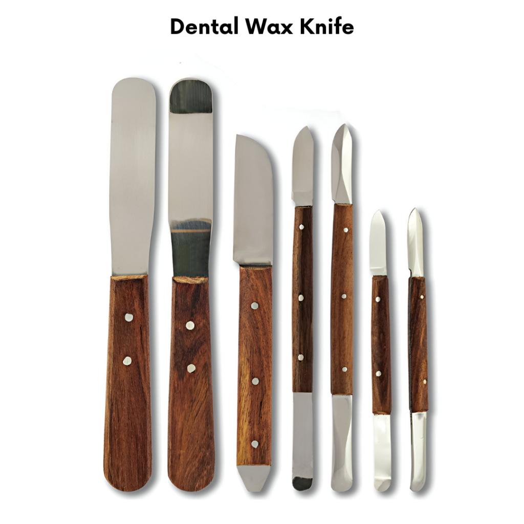 Dental Wax Mixing Knife, Spatula, Plaster Knife Wooden Handle Stainless ...