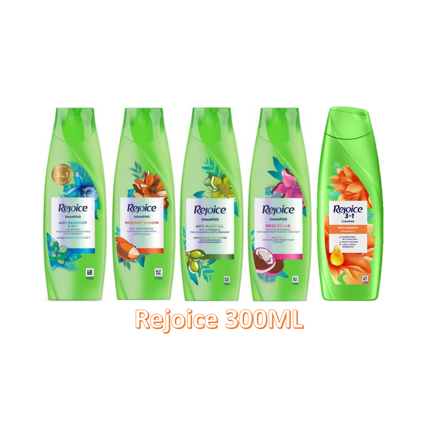 Rejoice Shampoo 300ml 320ml / Rich Smooth / Anti Dandruff / Hair Fall / Korean Jeju Rose / Frizz ...
