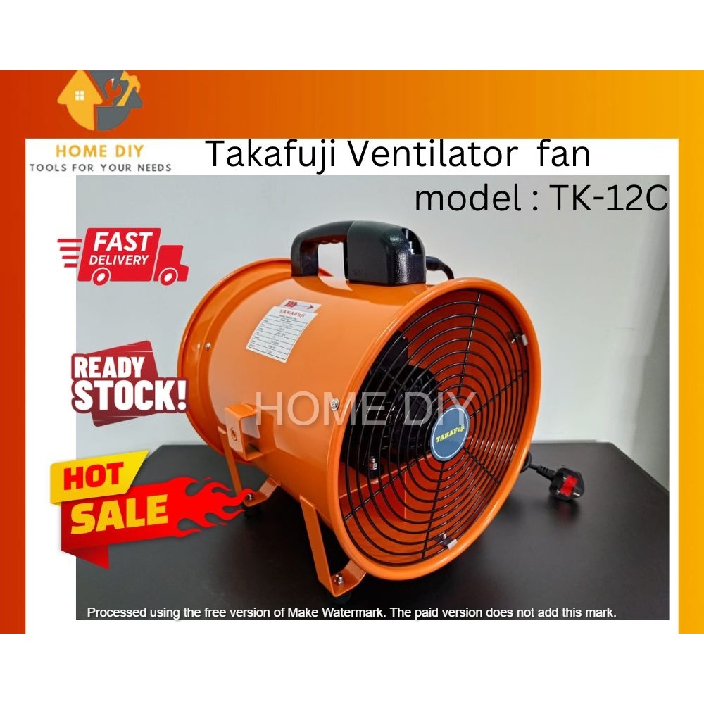 Takafuji TK-12C(12") Exhaust Fan Portable Electric Ventilator Fan ...