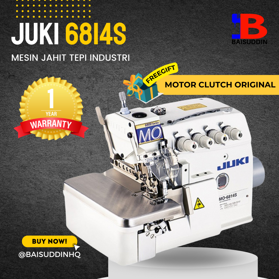 [ORIGINAL] JUKI 6814S Mesin Jahit Tepi Industri / Overlock Sewing Machine | Shopee Malaysia
